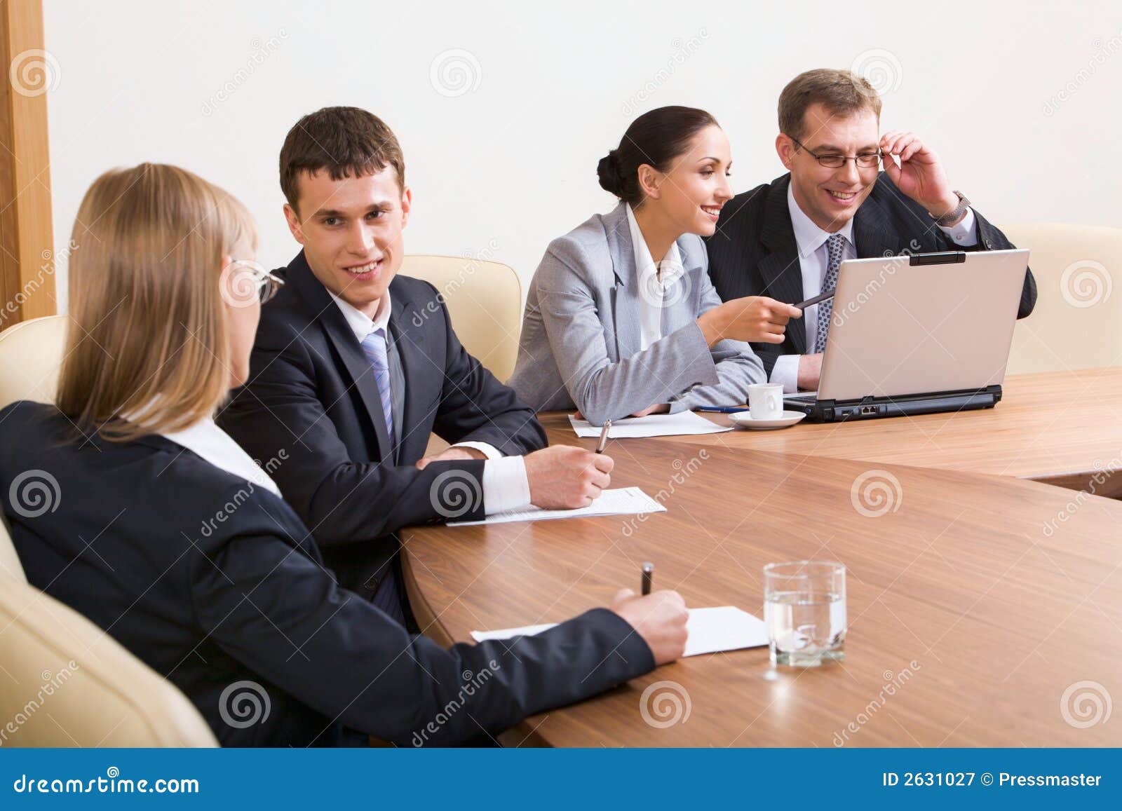 Conference stock image. Image of female, male, notebook - 2631027