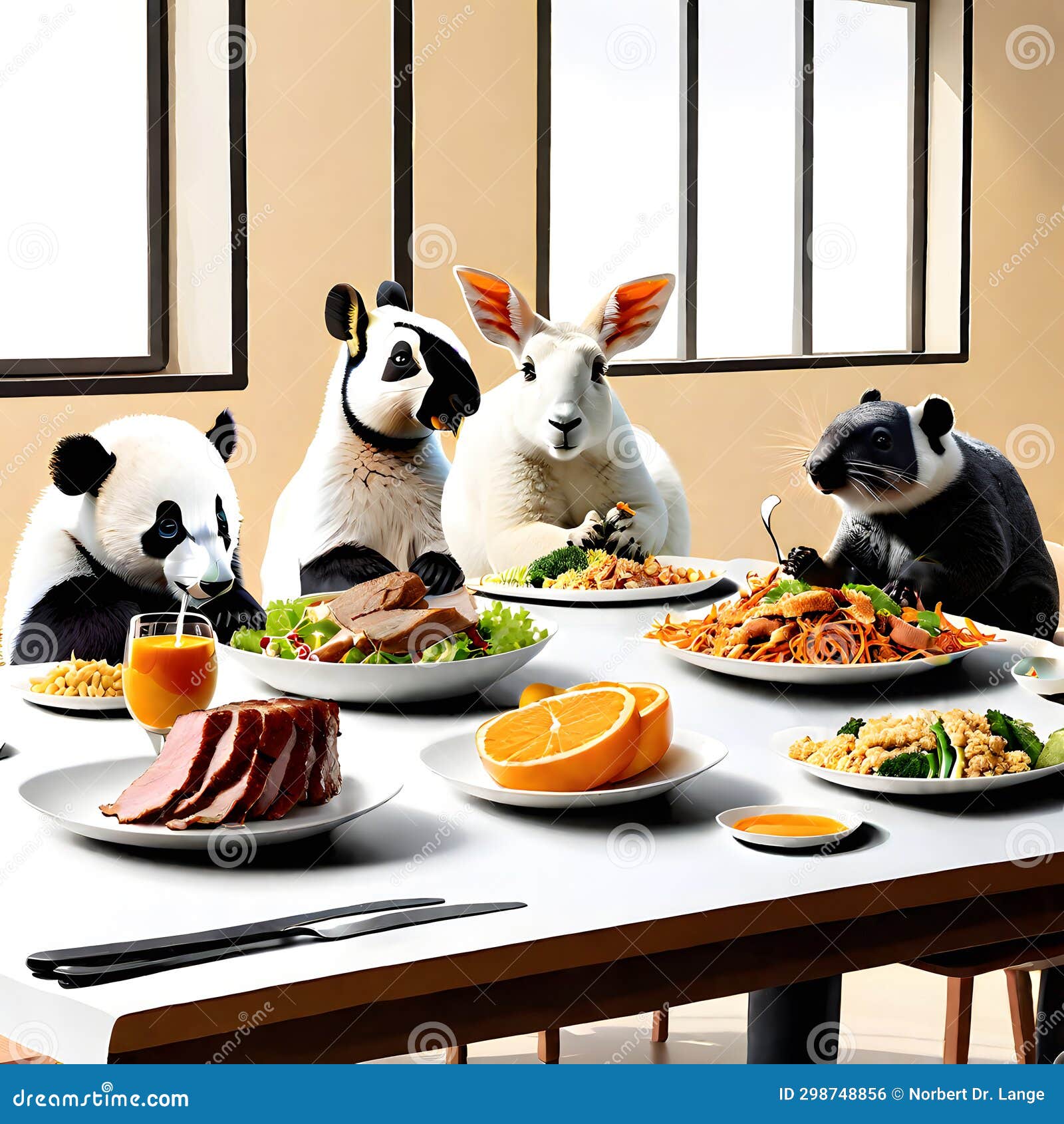 Conference of Animals, Ai-generatet Stock Photo - Image of caricatures ...