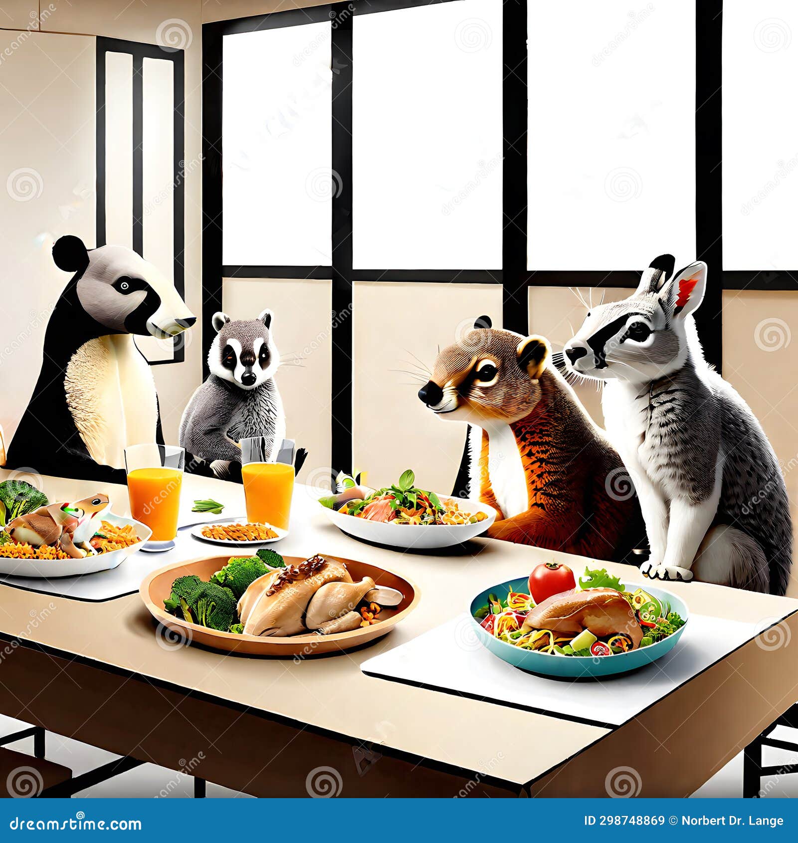 Conference of Animals, Ai-generatet Stock Image - Image of business ...