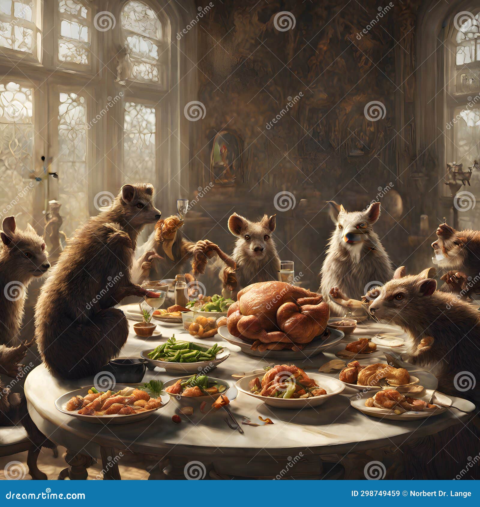 Conference of Animals, Ai-generatet Stock Image - Image of meeting ...