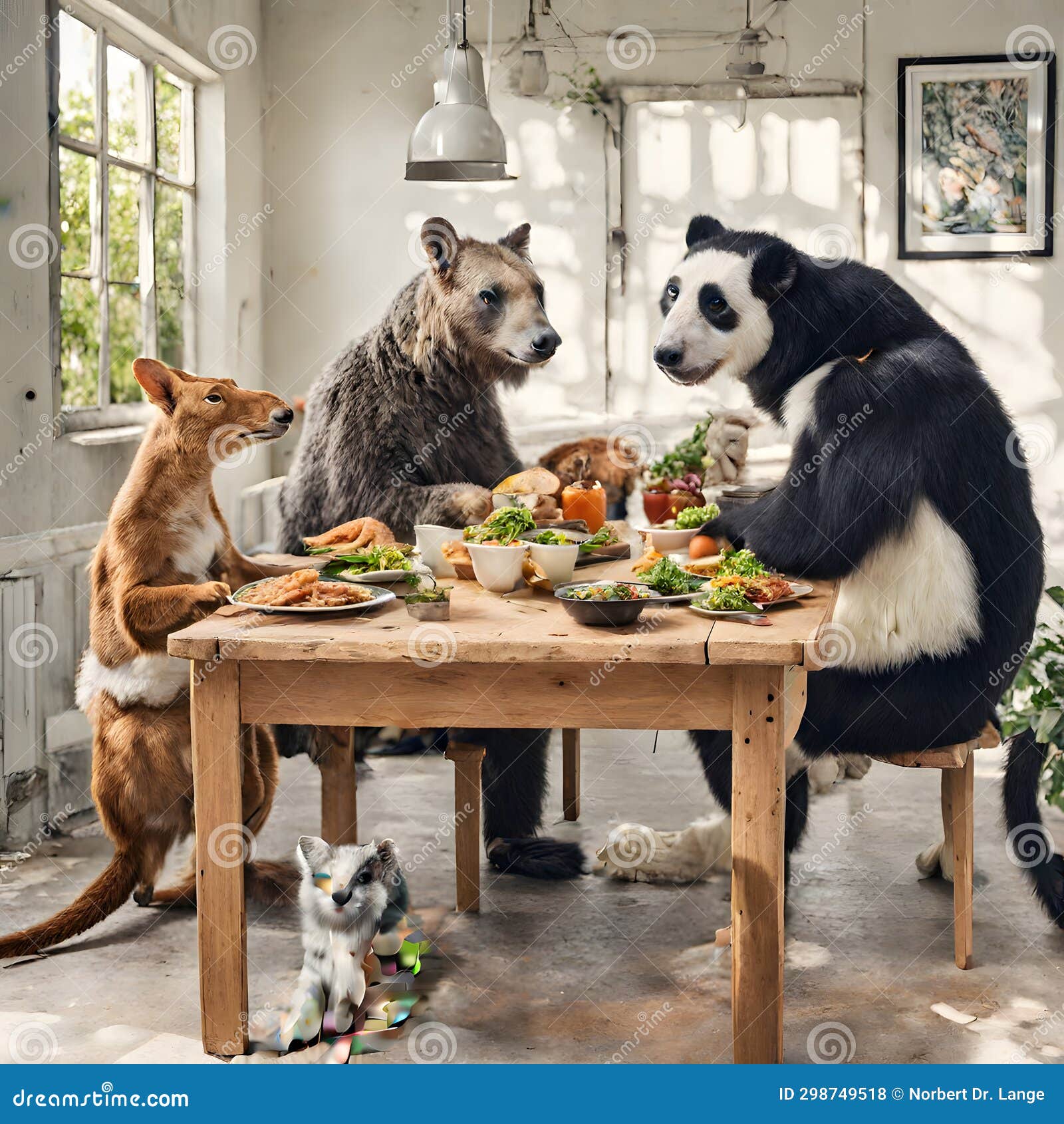 Conference of Animals, Ai-generatet Stock Photo - Image of discuss ...