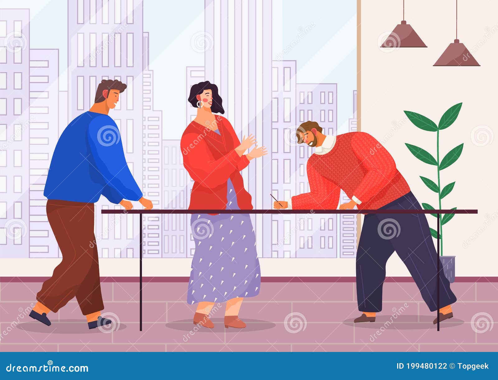 Conference, Business Meeting, Colleagues Discussing Project, Drawing at ...