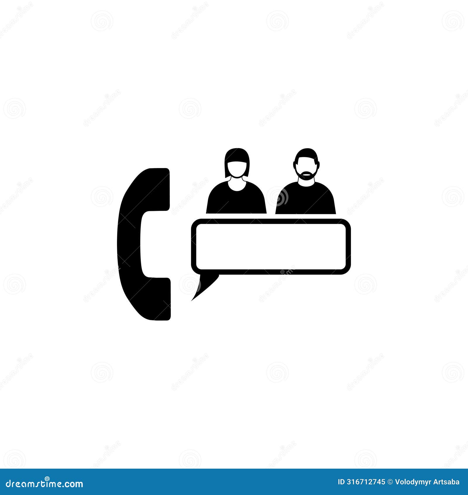 Conference Call Flat Vector Icon Stock Vector - Illustration of ...