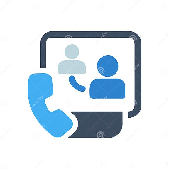 Conference Call Icon for Communication Stock Illustration ...