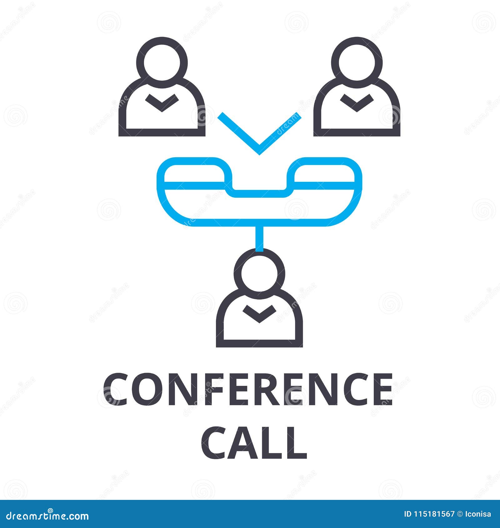 Conference Call Thin Line Icon, Sign, Symbol, Illustation, Linear ... Conference Call Thin Line Icon, Sign, Symbol, Illustation, Linear ...