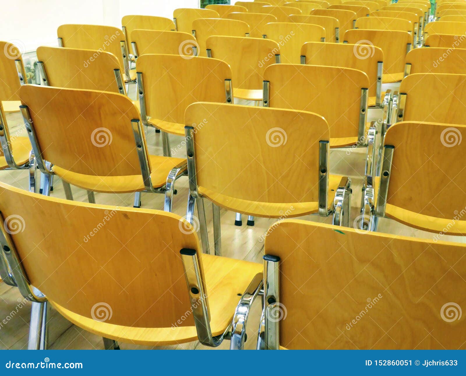 Conference Chairs, Row of Office Chairs in Room. Stock Image - Image of ...