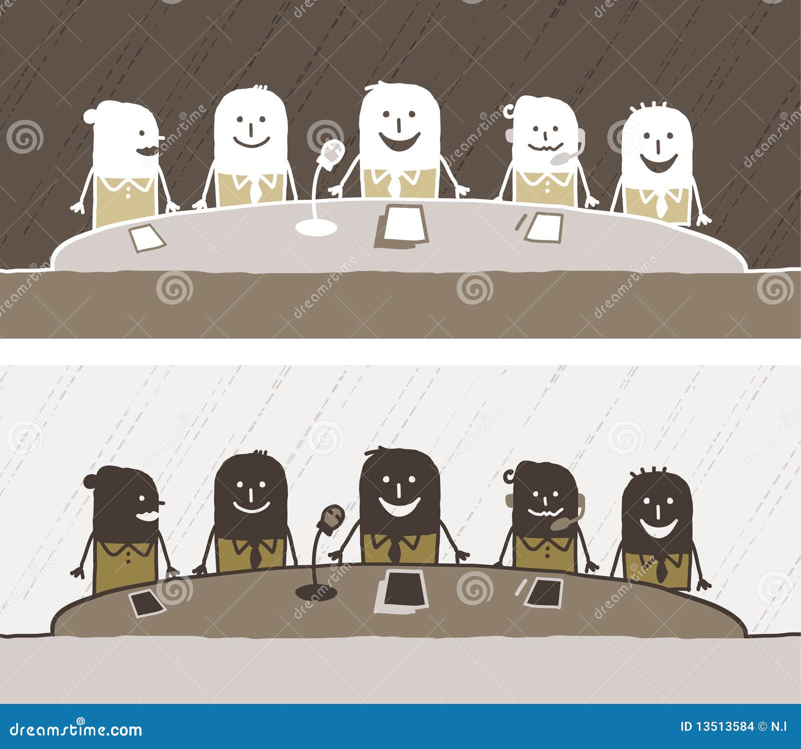 Conference Colored Cartoon Vector Illustration | CartoonDealer.com ...