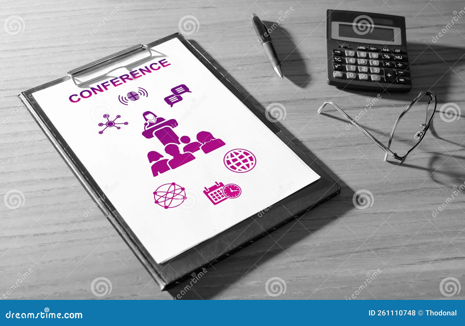 Conference Concept on a Desk Stock Photo - Image of professional ...