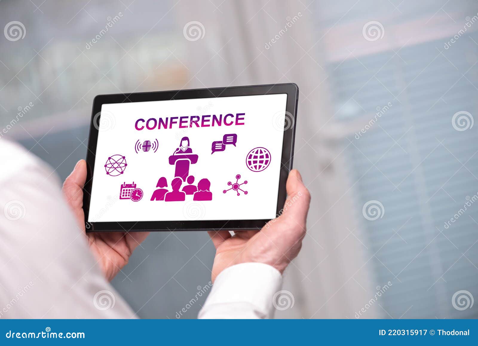 Conference Concept on a Tablet Stock Image - Image of academic ...