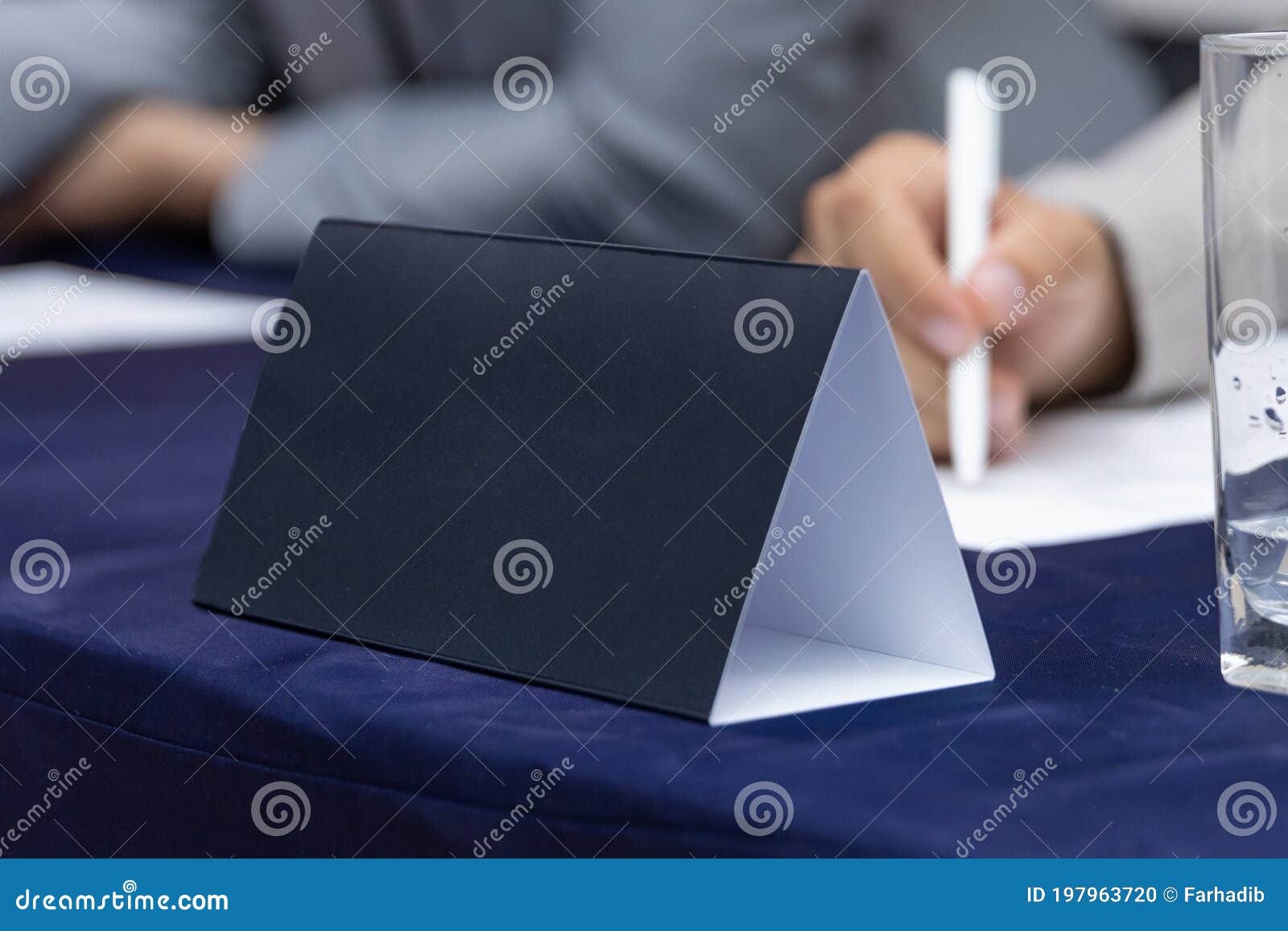 Conference Event Speaker Paper Name Plate Stock Photo - Image of ...