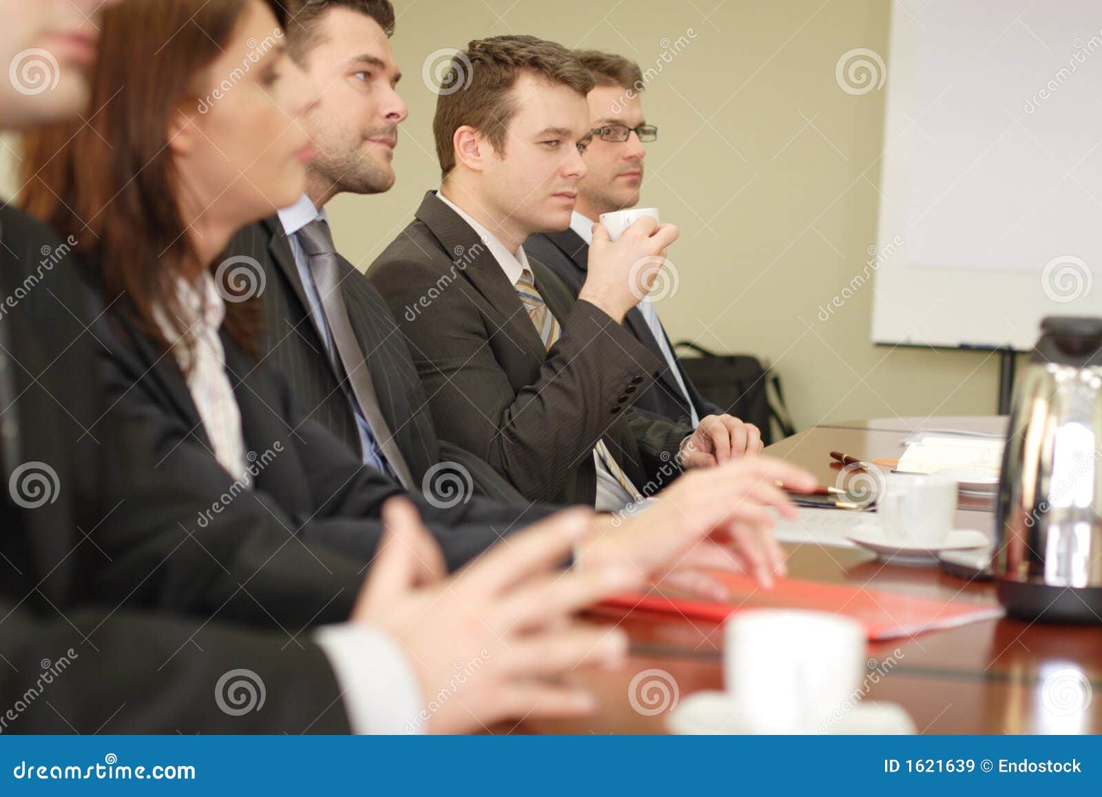 Conference, Group of Five Business People Stock Image - Image of staff ...