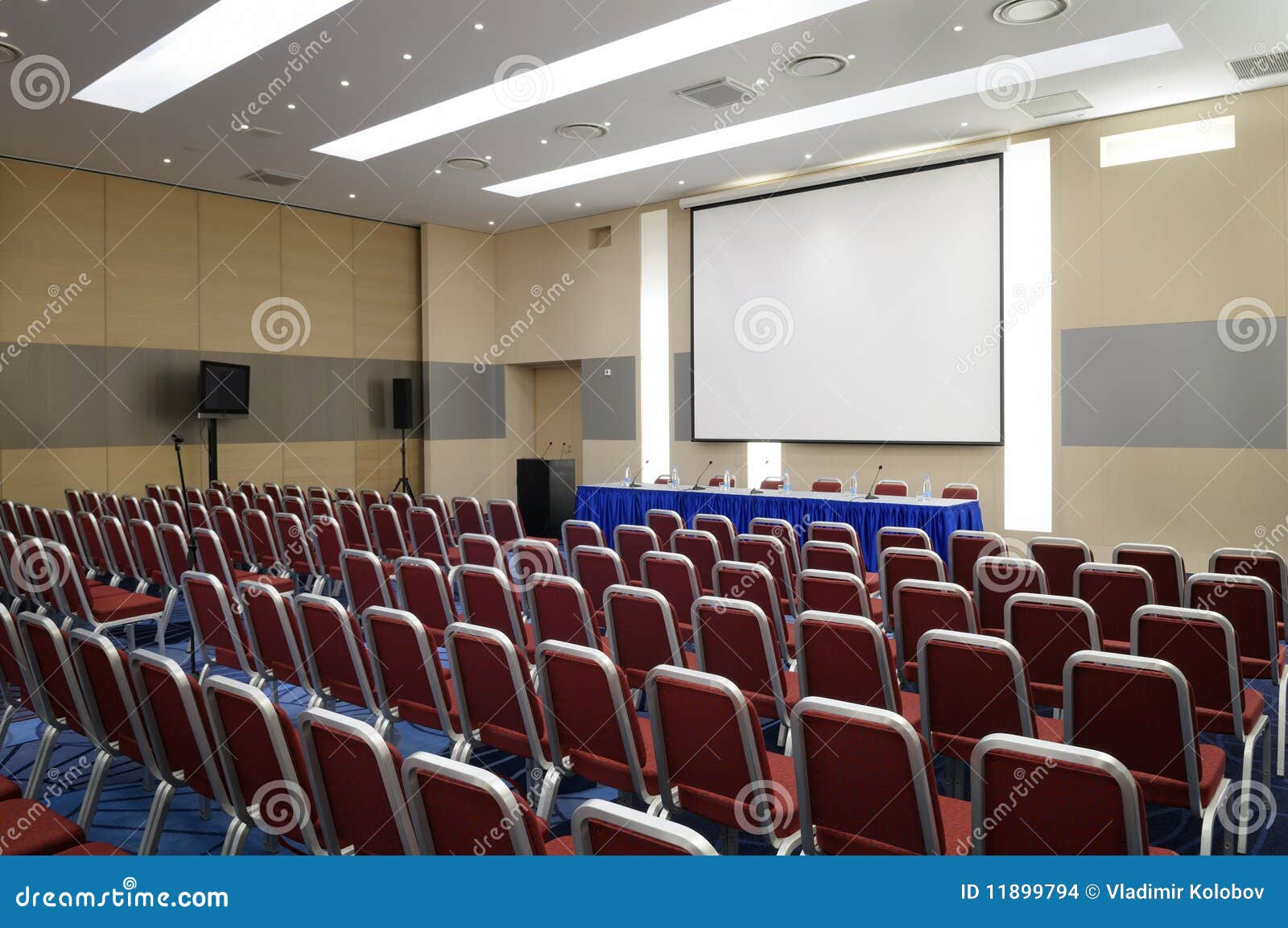 Conference hall. stock photo. Image of equipment, hall - 11899794