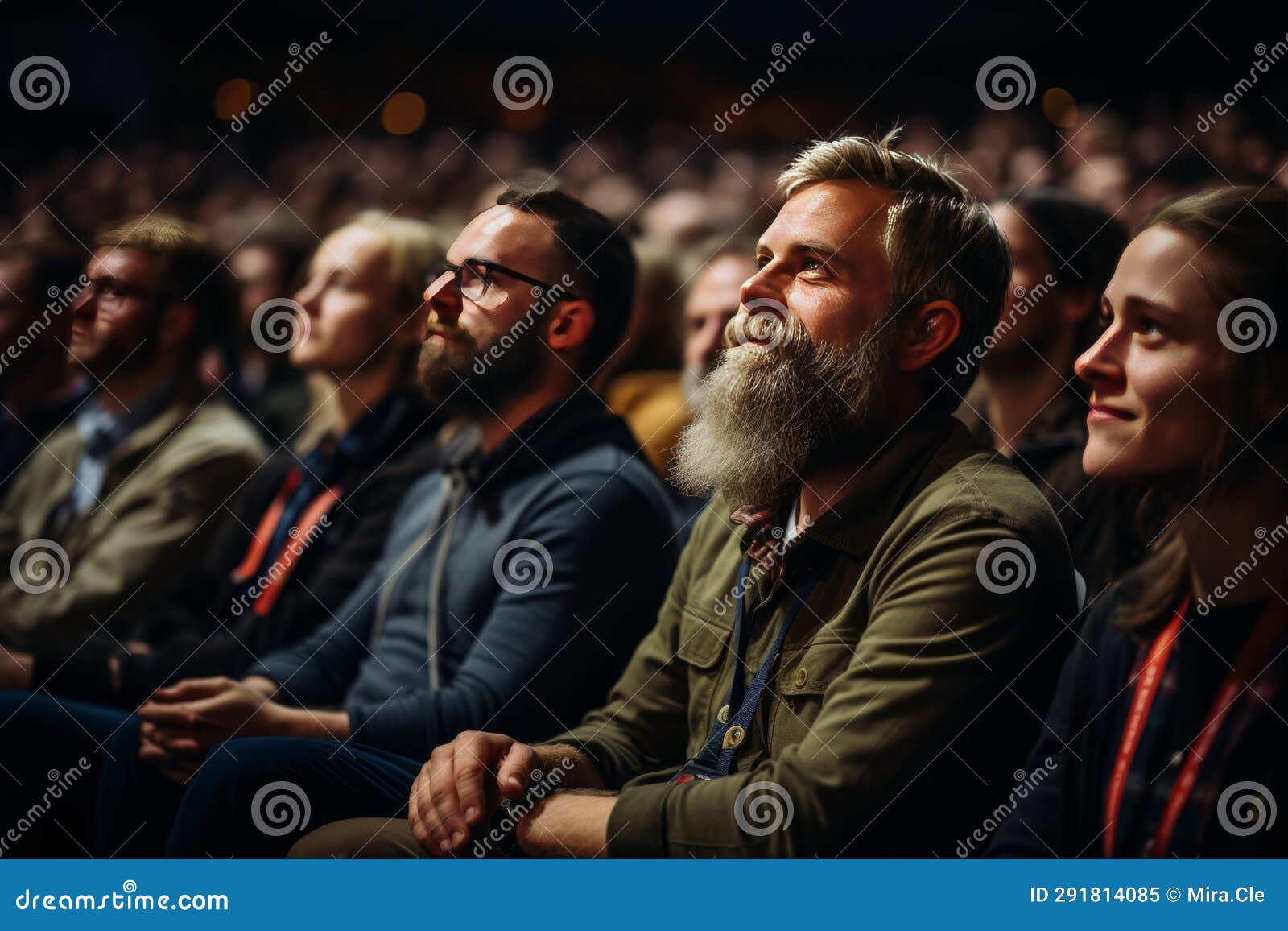 Conference Hall Audience Full of Tech People, Created with Generative ...