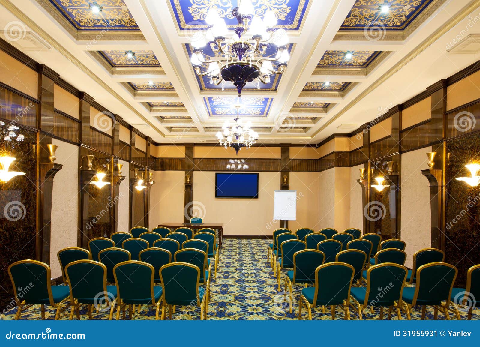 Conference hall stock image. Image of hotel, indoors - 31955931