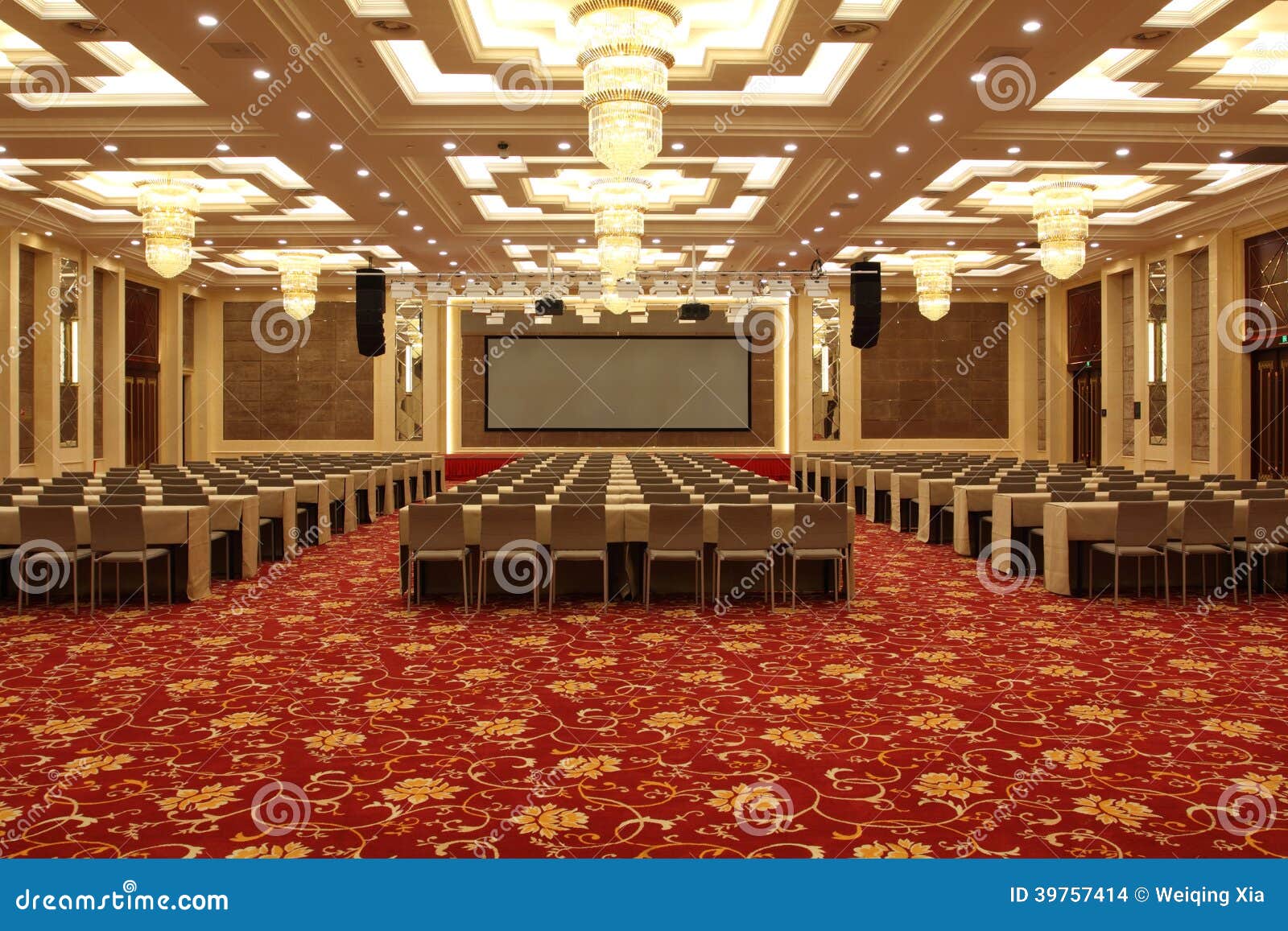 Conference hall in hotel stock photo. Image of inside - 39757414