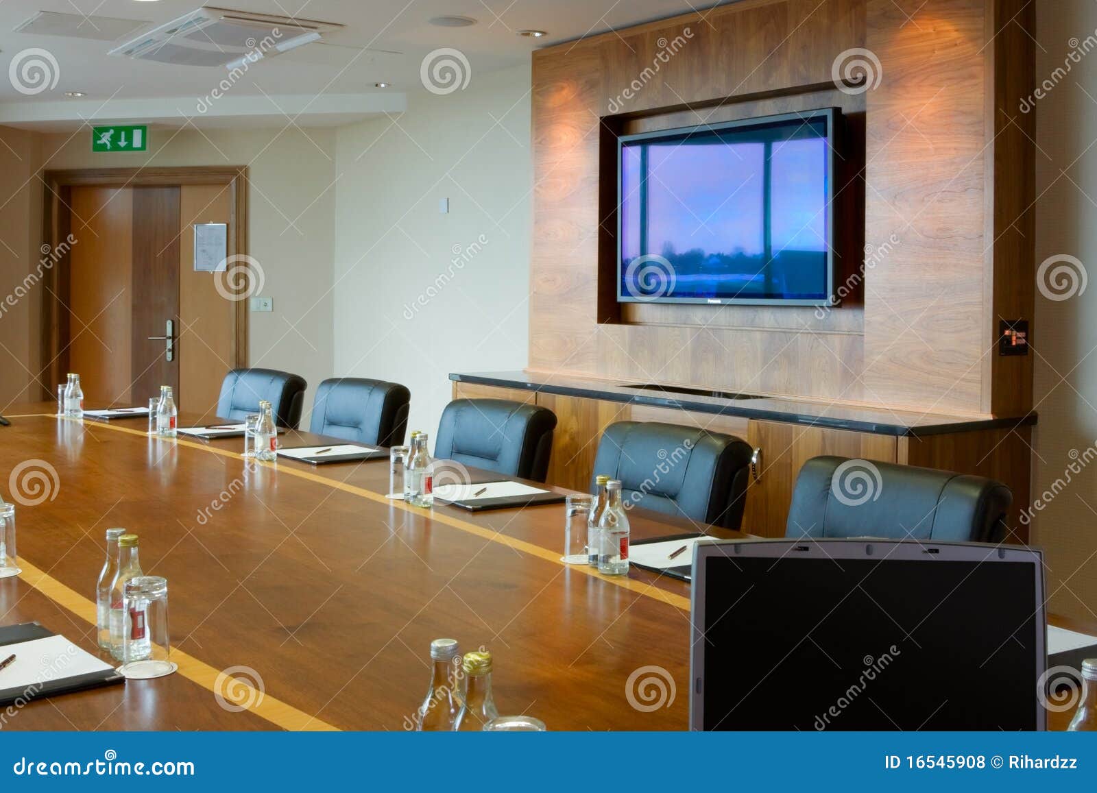 Conference Hall Interior with Big Screen Stock Photo - Image of indoors ...