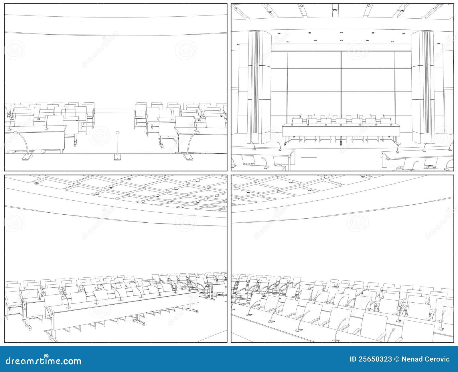Conference Hall Interior Vector 04 Stock Vector - Illustration of ...