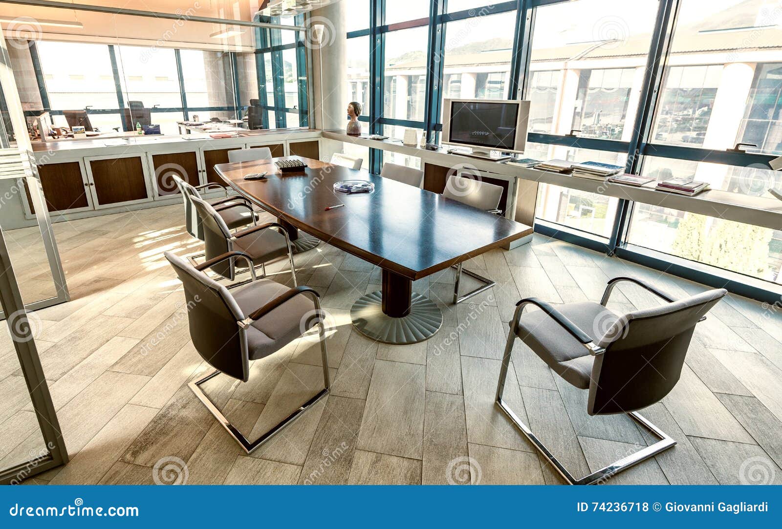 Conference Hall in a Modern Office. Corporate and Business Concept ...