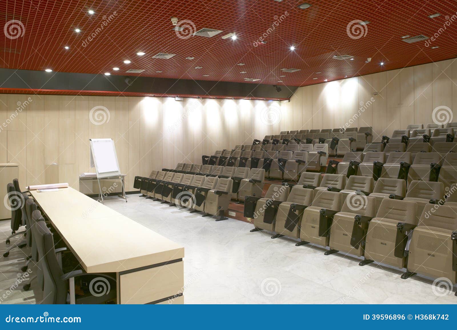 Conference Hall with Seats. Horizontal. Stock Photo - Image of depth ...