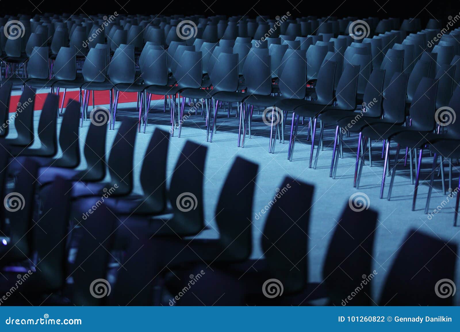 Conference Hall or Seminar Room, Empty Seat in Auditorium or Hall or ...
