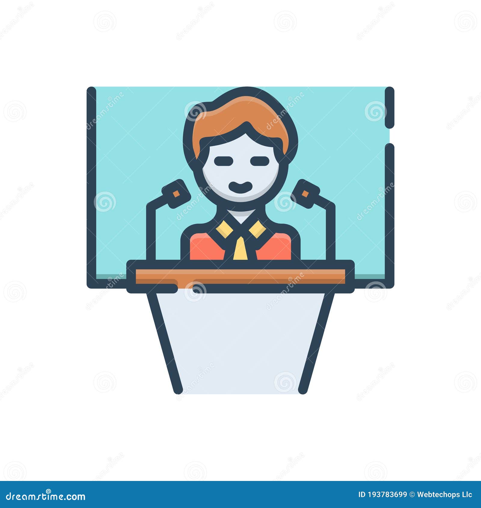 Color Illustration Icon for Conference, Convention and Gathering Stock ...