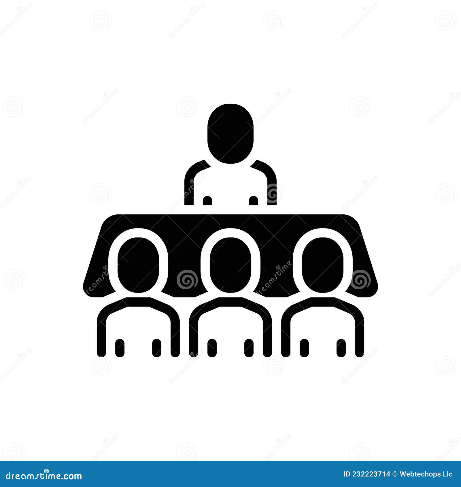 Black Solid Icon for Conference, Convention and Colloquium Stock Vector ...