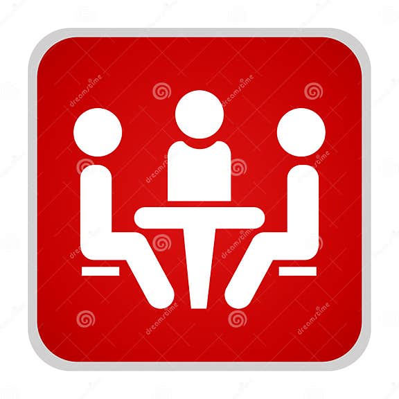 Conference Icon. People Sitting at the Table.Conference Icon. People ...