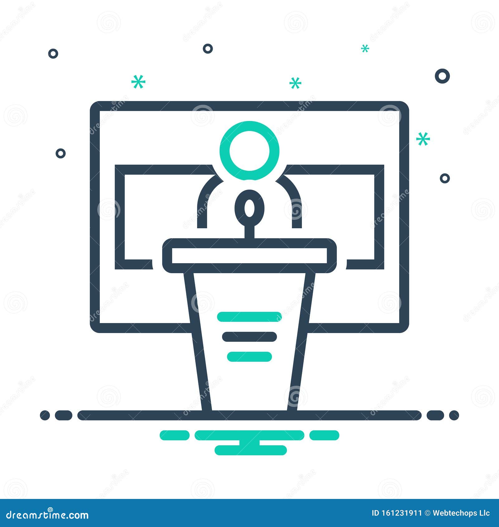 Mix Icon for Conference, Seminar and Convention Stock Vector ...