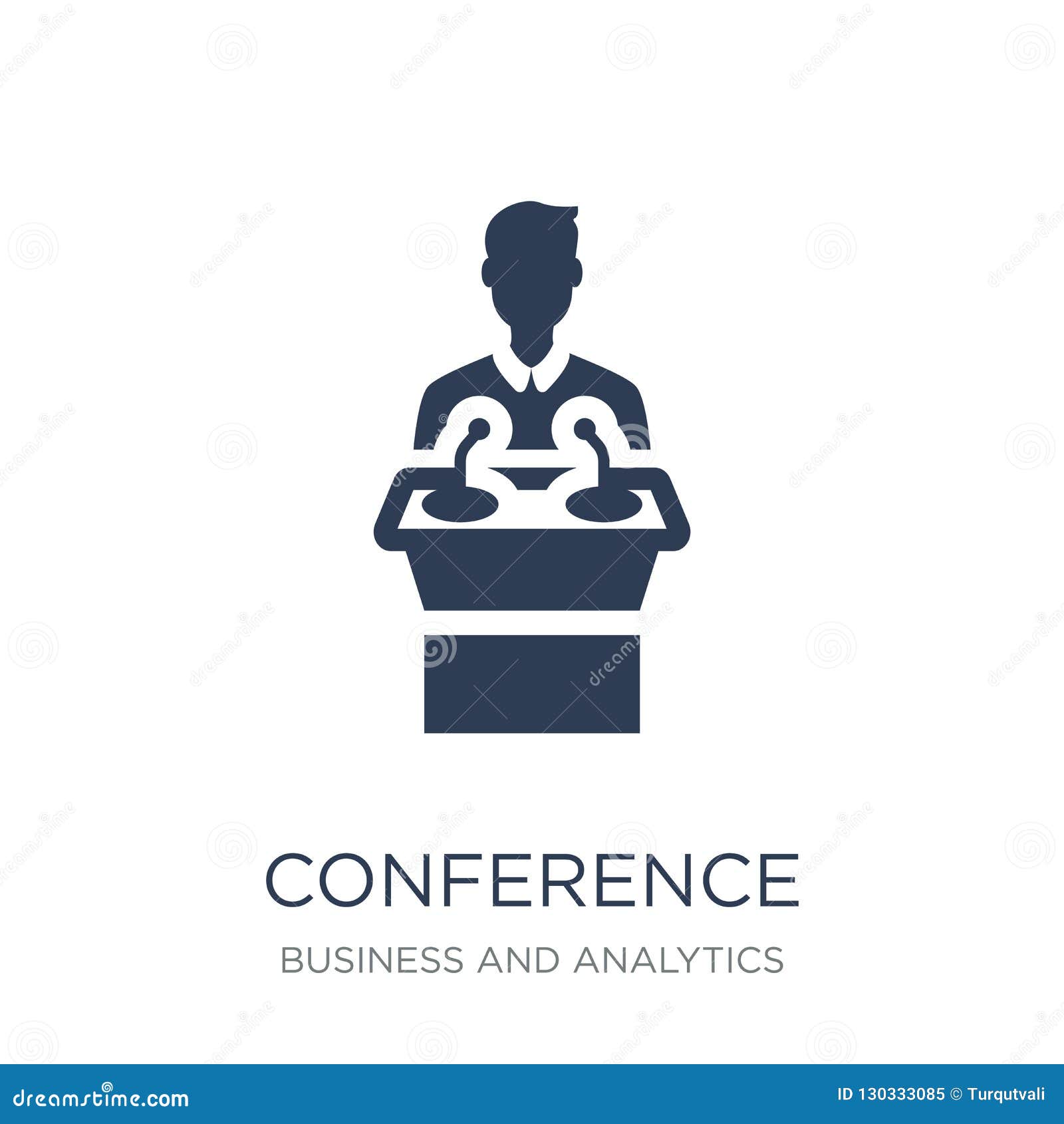 Conference Icon. Trendy Flat Vector Conference Icon on White Background ...