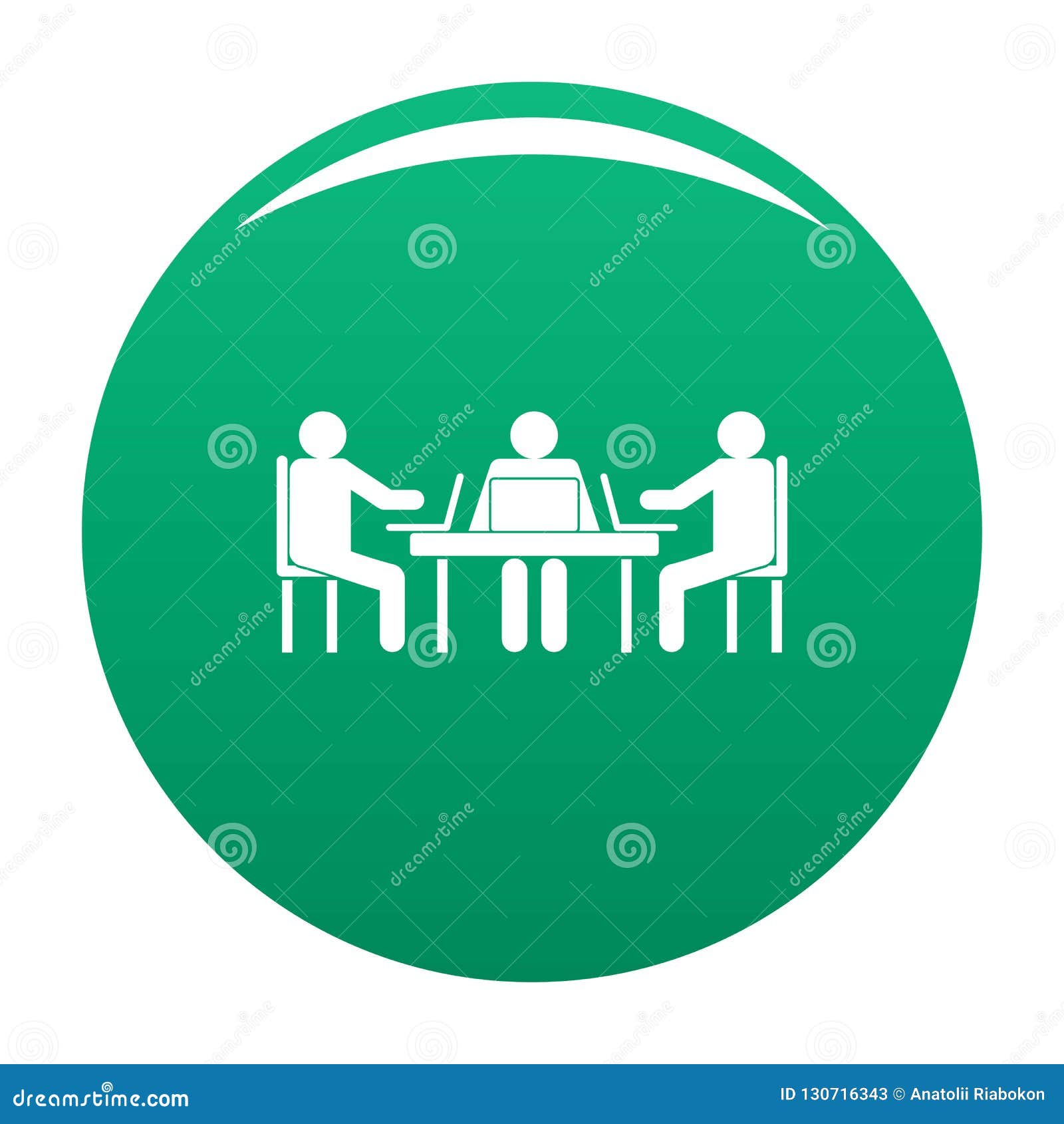 Conference Icon Vector Green Stock Vector - Illustration of person ...