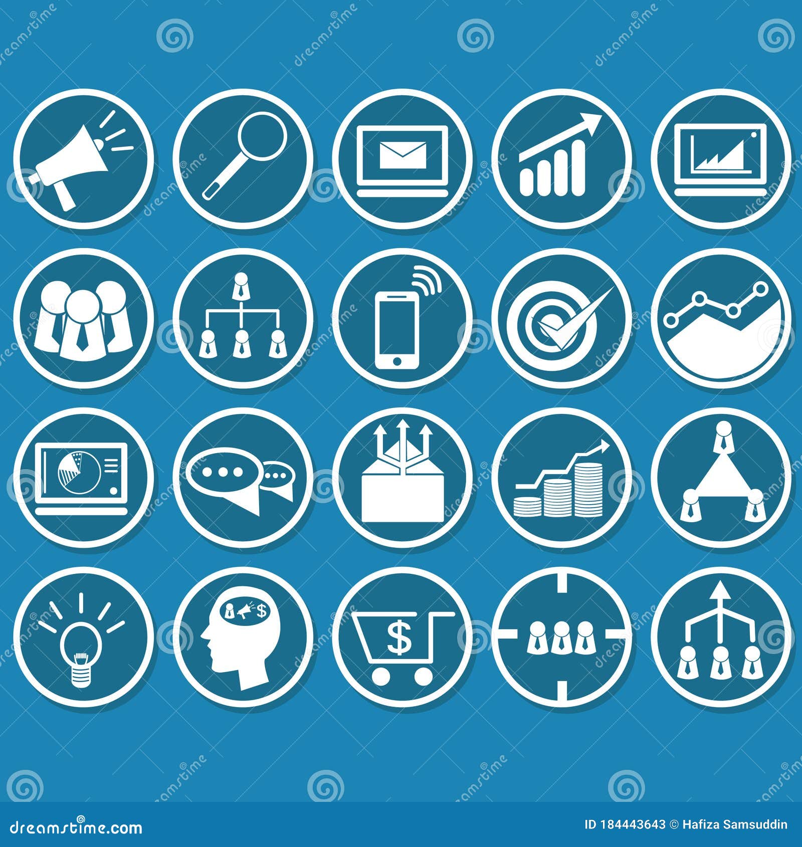 Conference Icons Flat Cartoon Vector | CartoonDealer.com #51593719