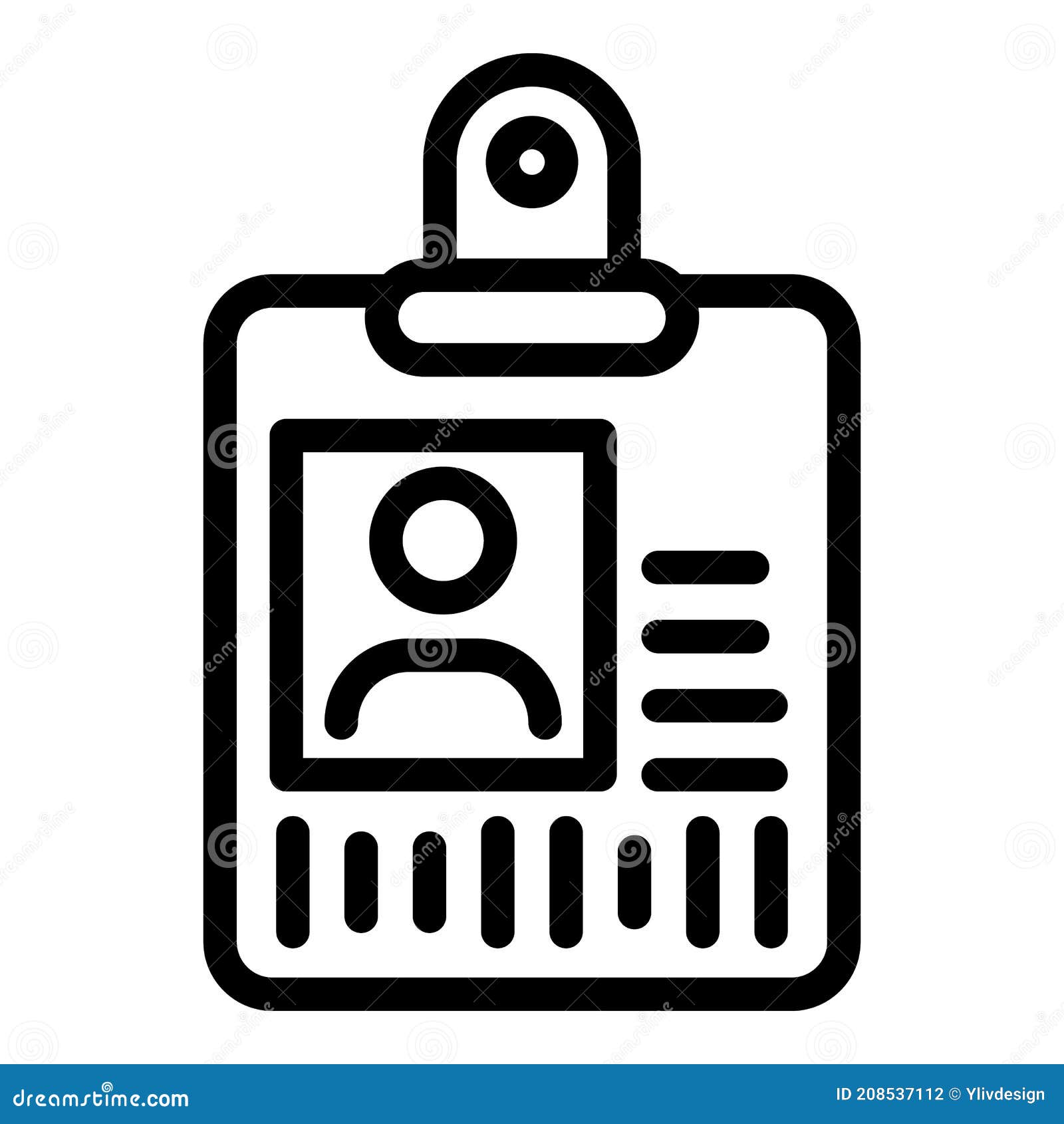 Conference Id Card Icon, Outline Style Stock Vector - Illustration of ...