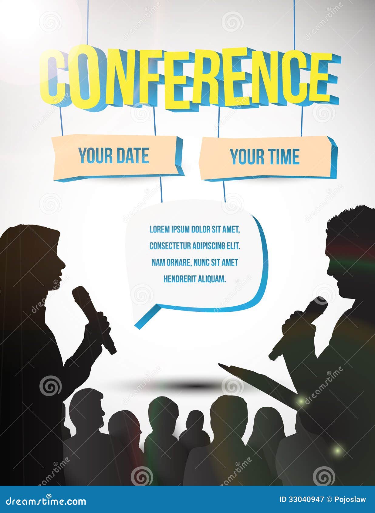 Conference illustration stock illustration. Illustration of banner ...