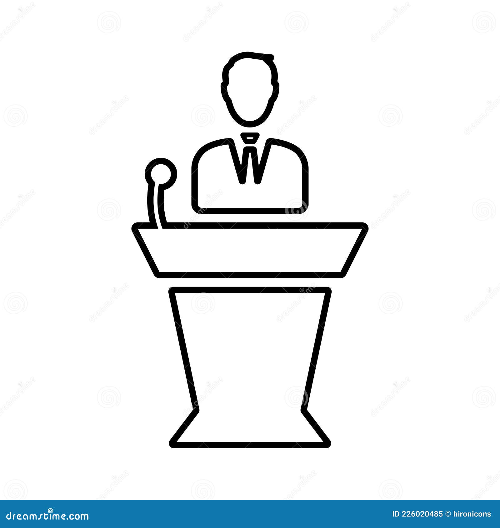 Conference, Lecture, Speech Line Icon. Outline Vector Stock ...