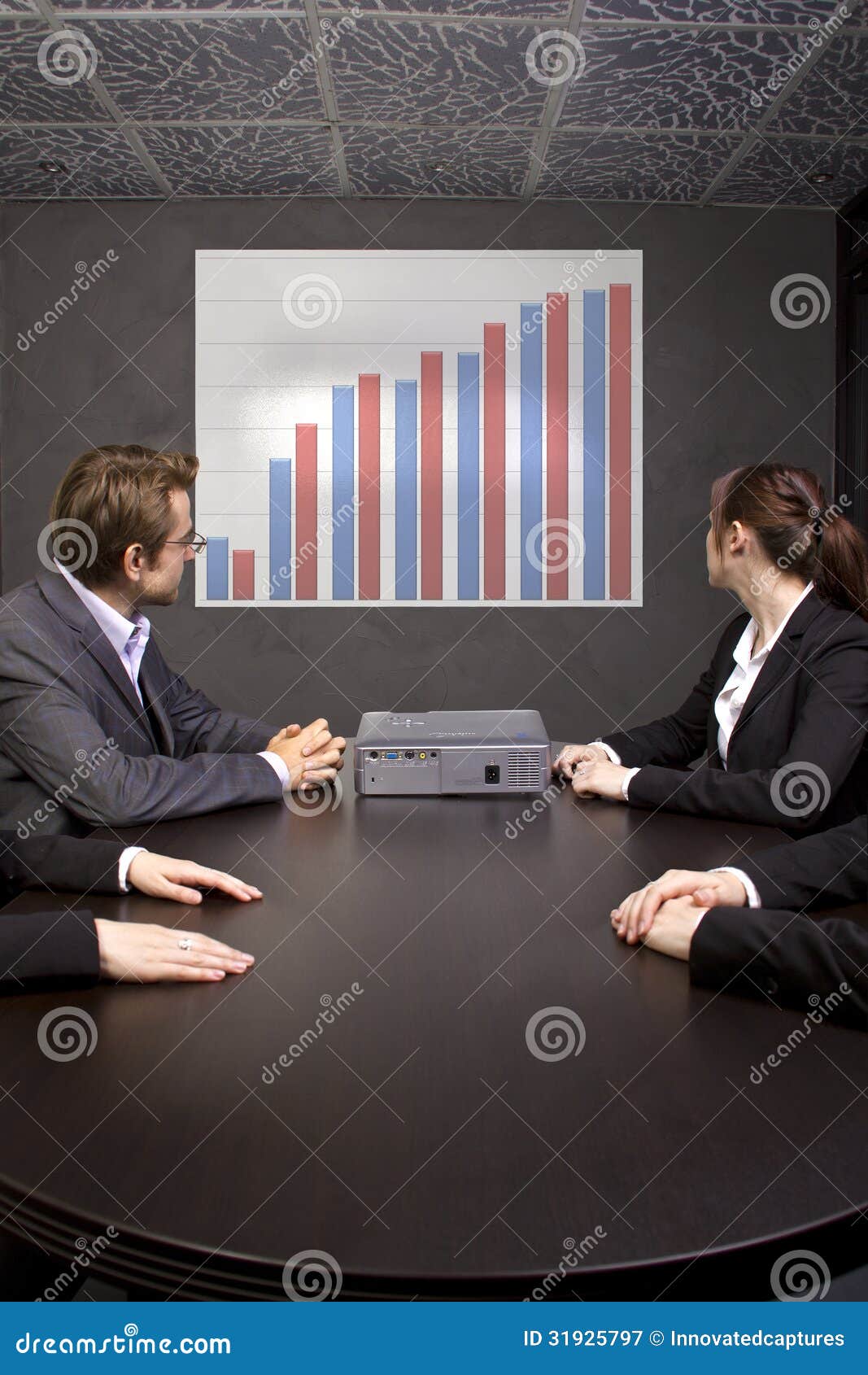 Conference Meeting with Graph Stock Image - Image of corporation ...