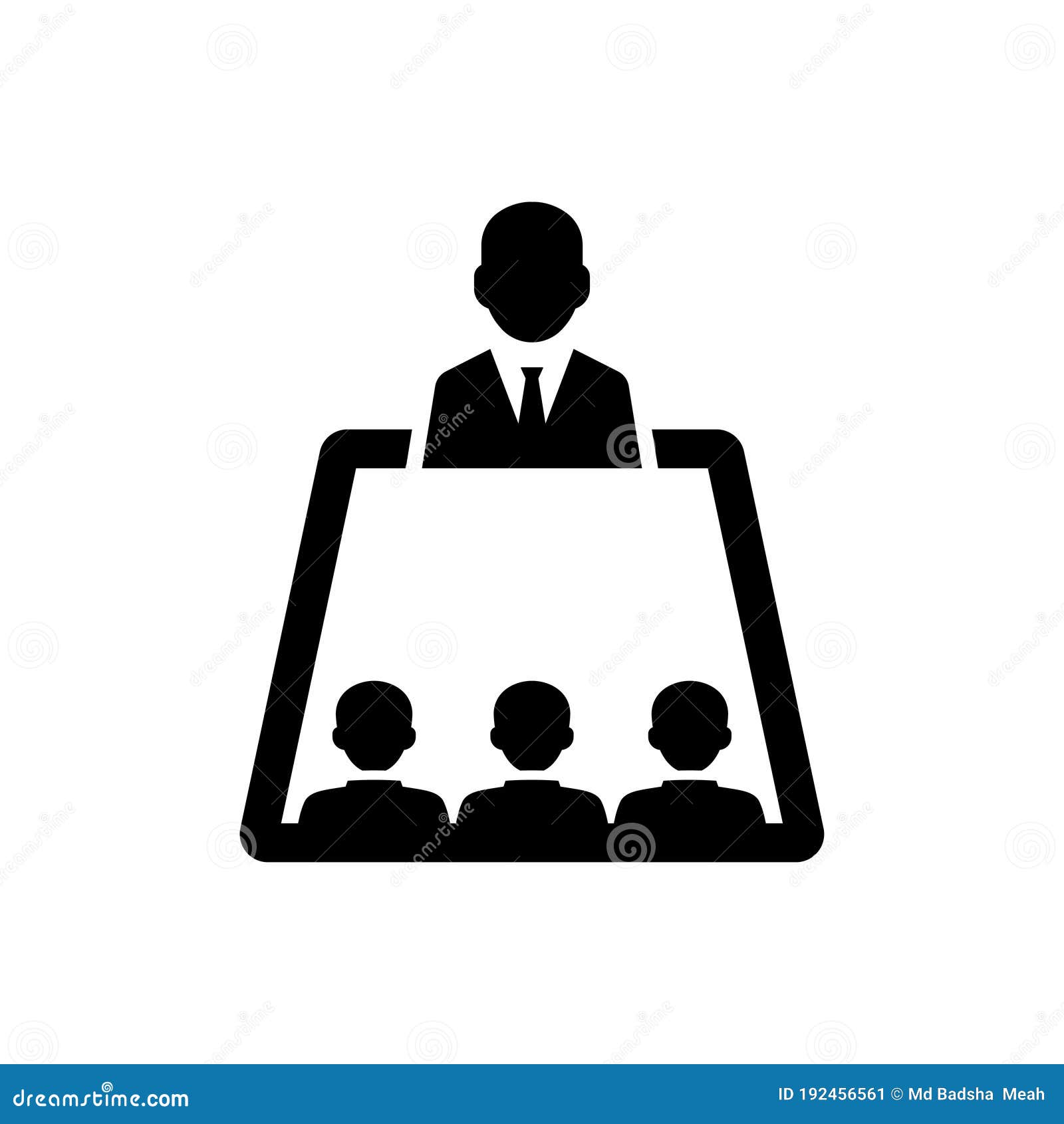 Conference Meeting Icon stock vector. Illustration of icon - 192456561