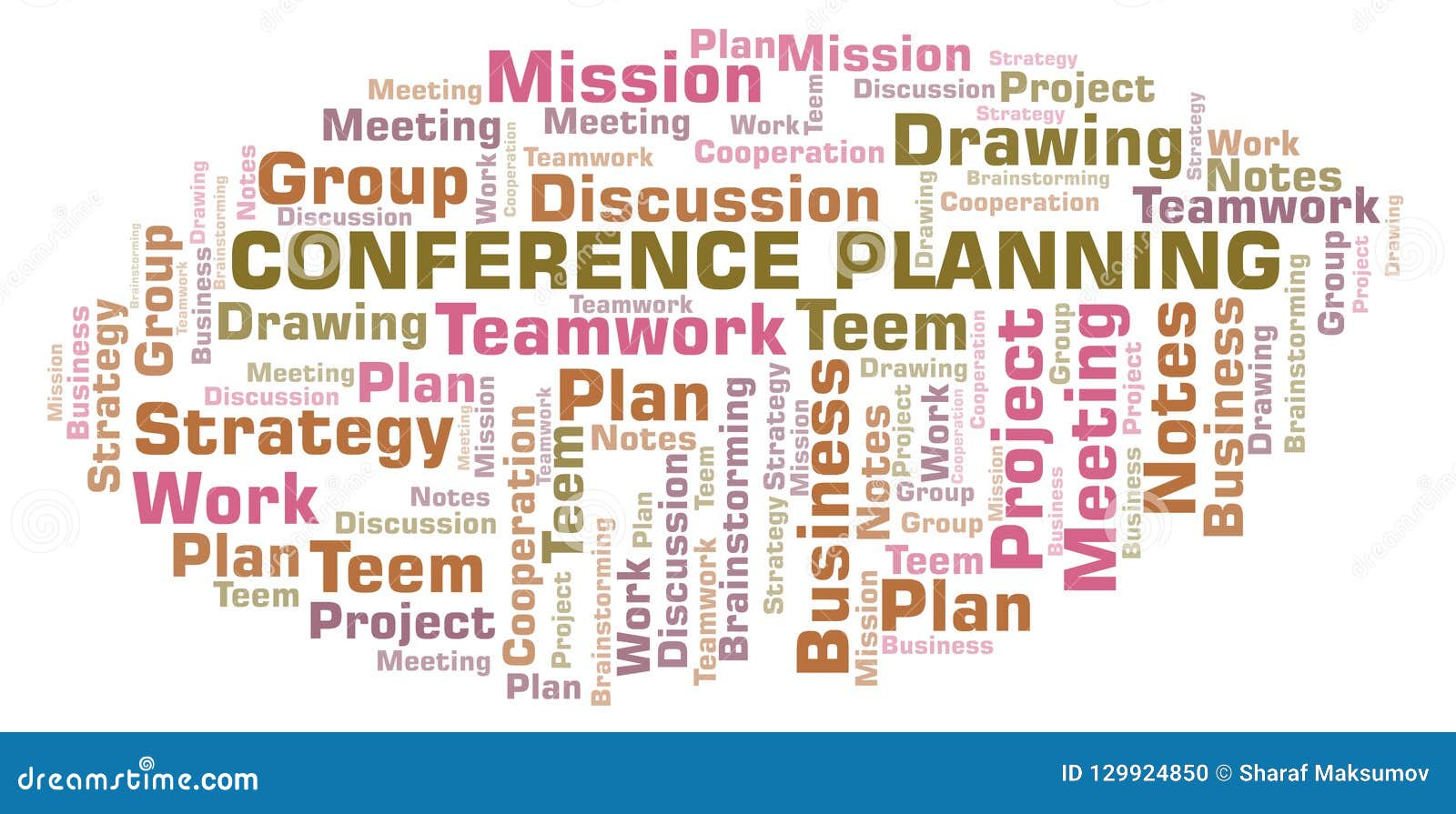 Conference Planning Word Cloud. Stock Illustration - Illustration of ...