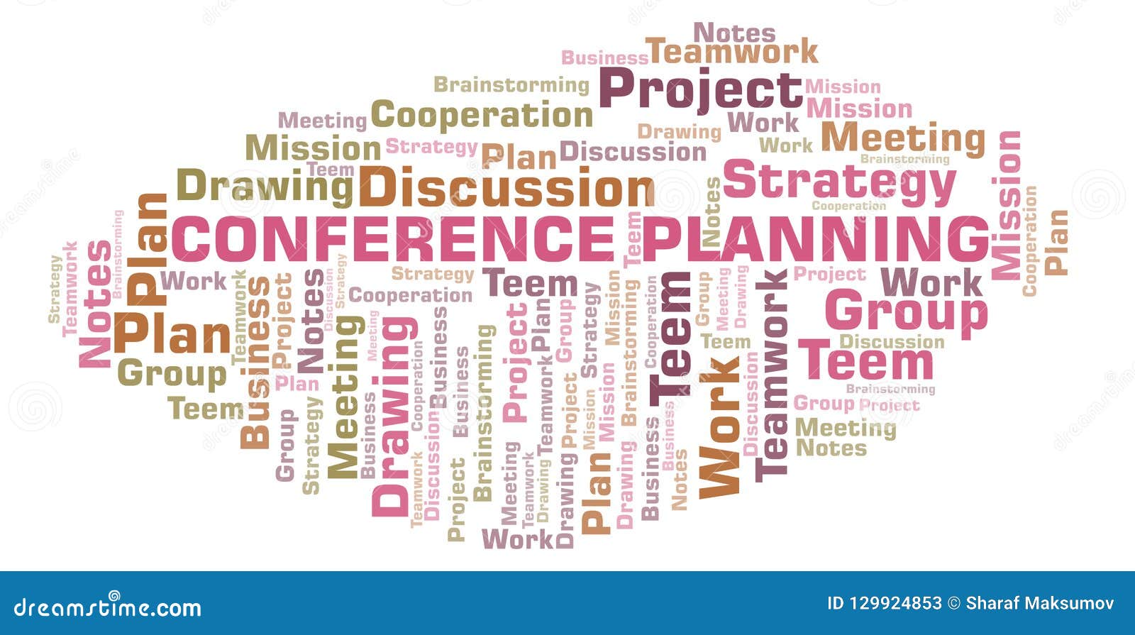 Conference Planning Word Cloud. Stock Illustration - Illustration of ...