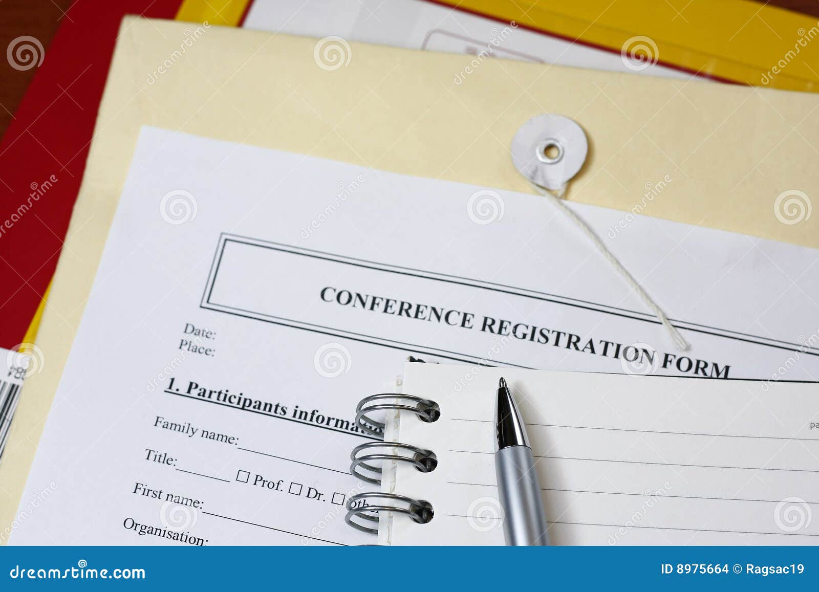 Conference Registration Form Stock Photo - Image of official, enquiry ...
