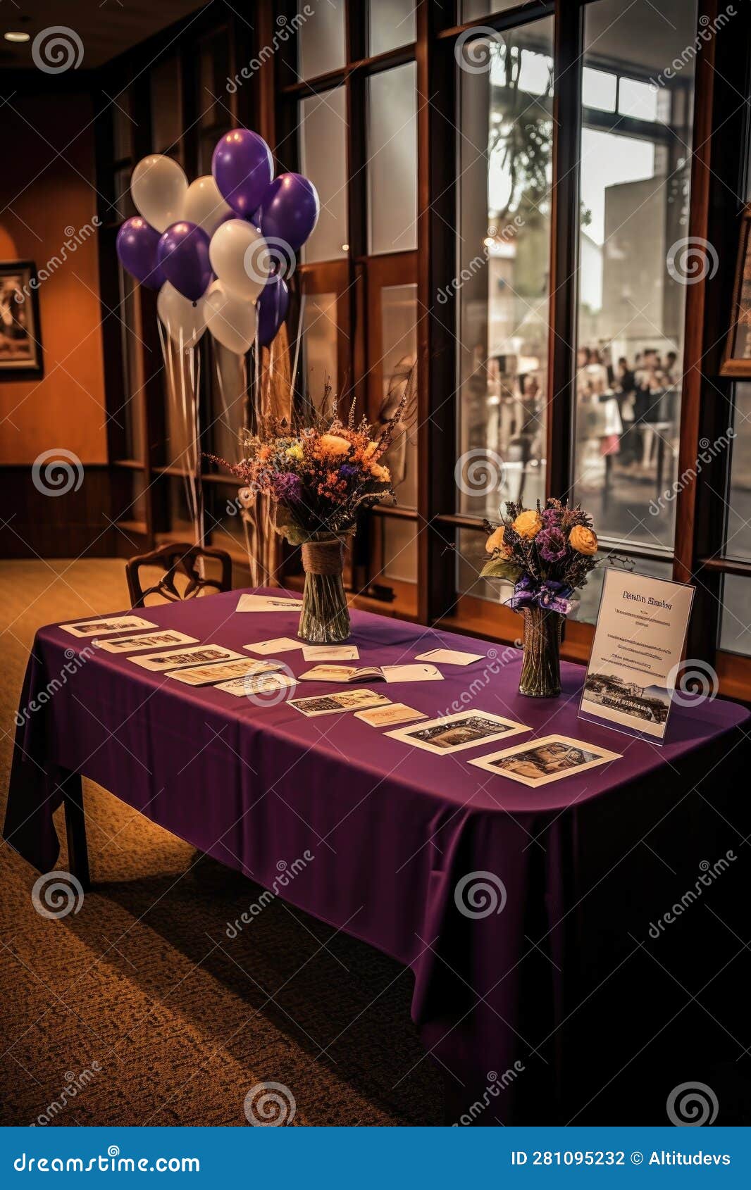 Registration Table Flat Vector Illustrations. Smiling Young Woman ...