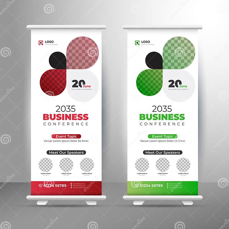 Business Conference Rollup Banner Design Template, Conference Rollup Banner Template Stock ...