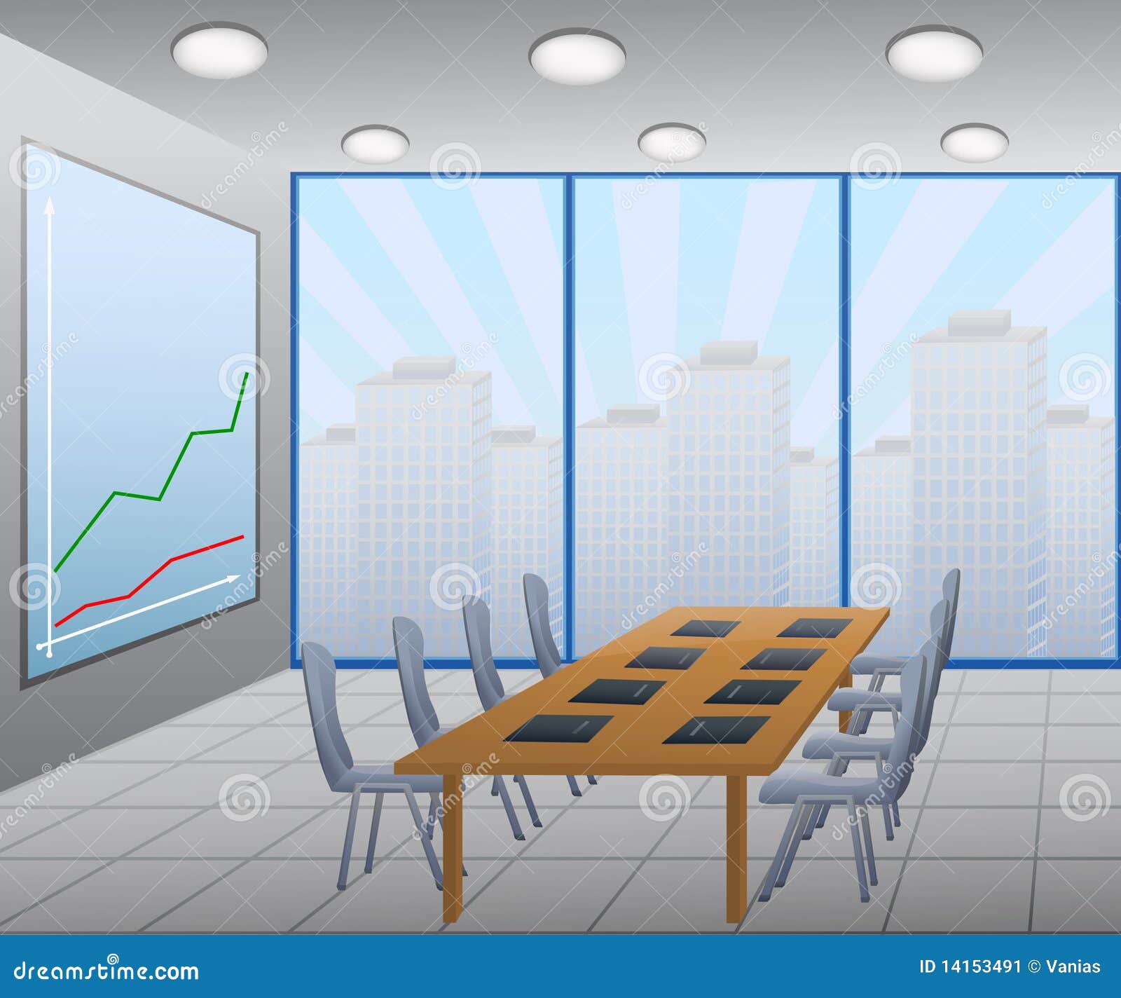 Conference room stock vector. Illustration of lecture - 14153491