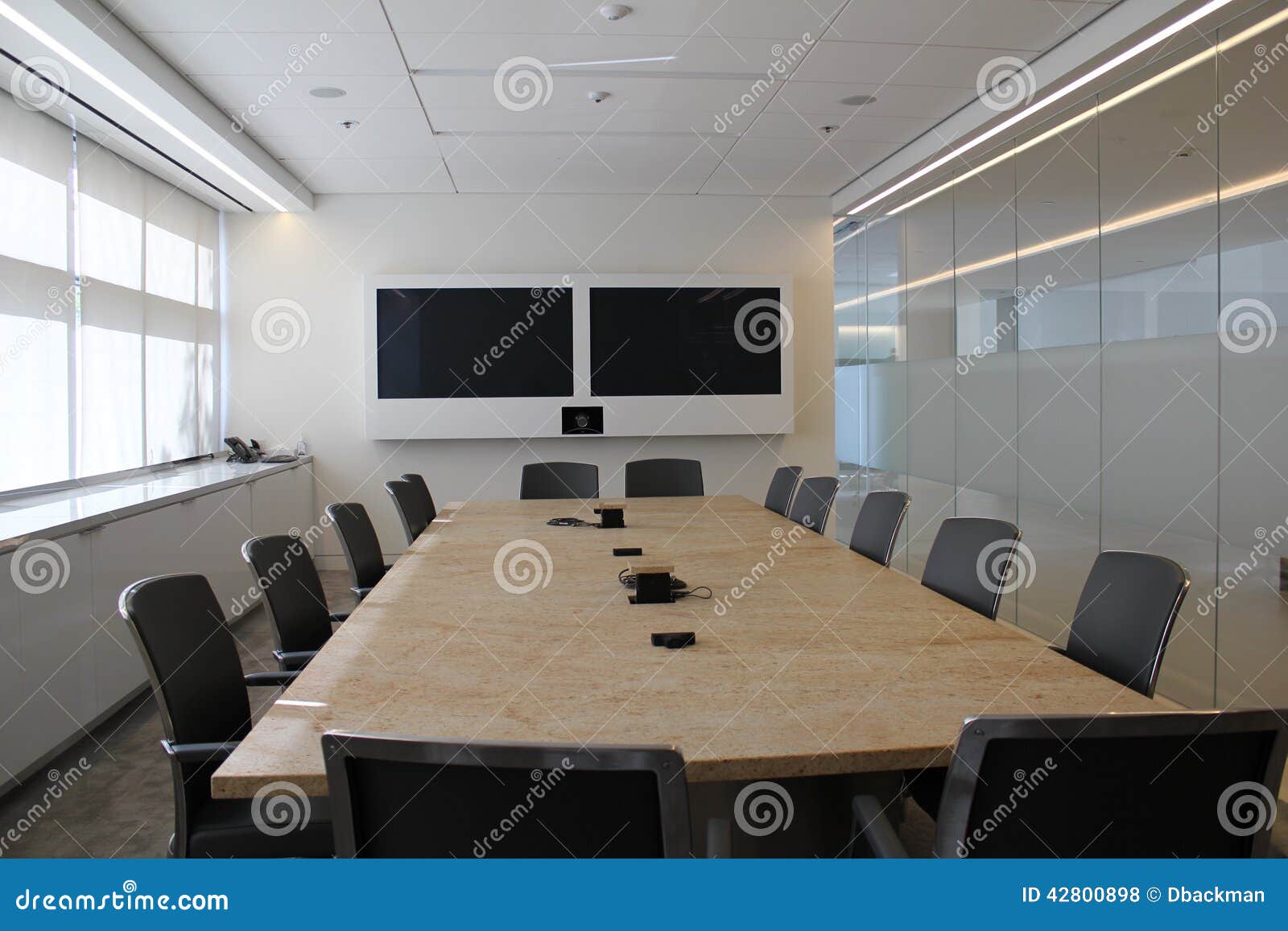 Conference Room With A Laptop And A PDA On The Table Royalty-Free Stock ...