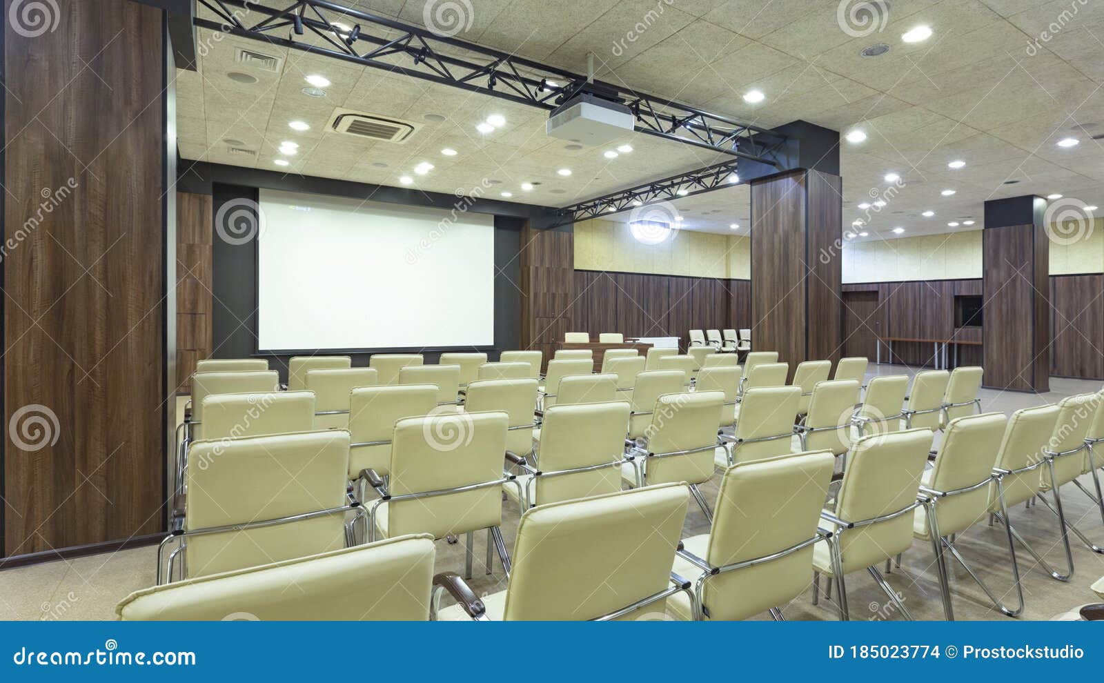 Conference Room. Design with Screen for Presentations Stock Photo ...