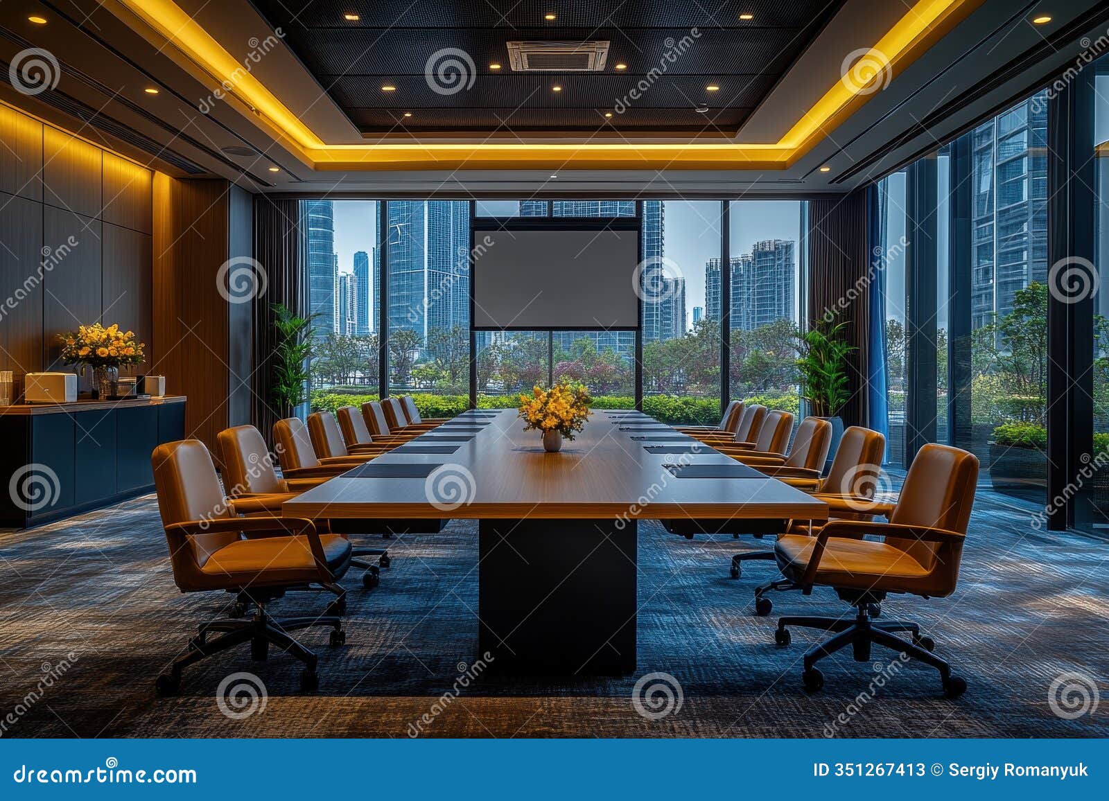 Conference Room Setup at Hotel with Modern Design and Outdoor Terrace ...
