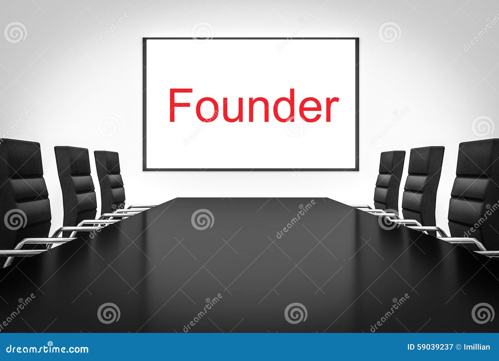 Conference Room with Large Whiteboard Founder Stock Illustration ...