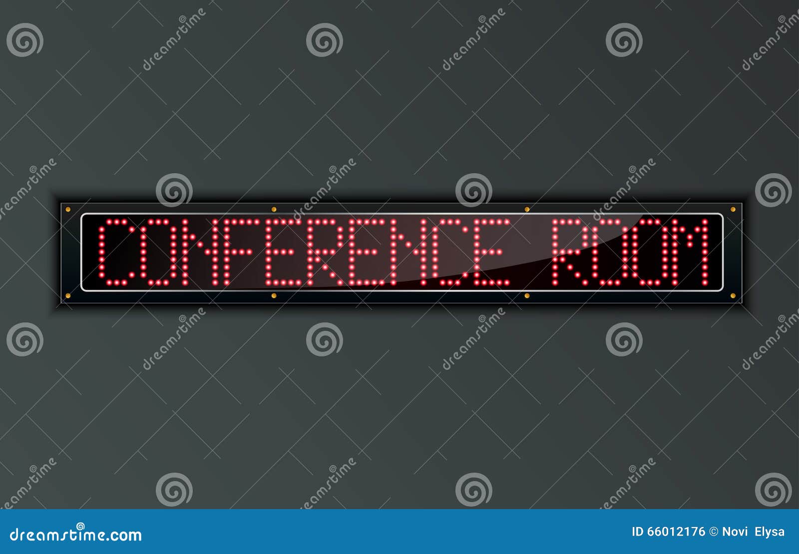 Conference Room LED Digital Sign Stock Vector - Illustration of ...