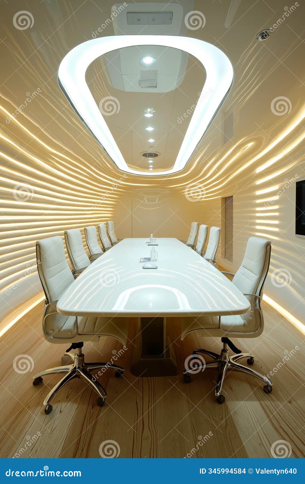 A Conference Room with a Long Table and Chairs Stock Illustration ...