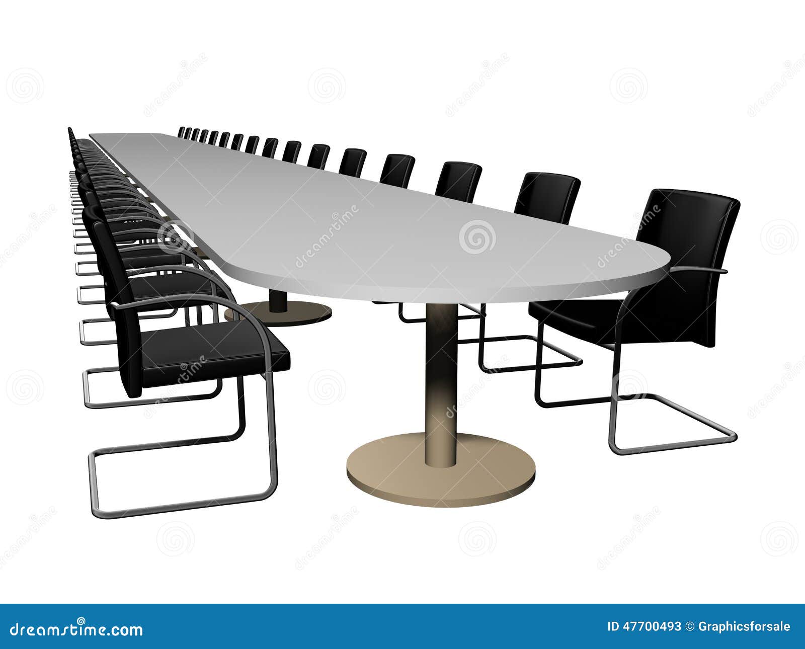 Conference Room, Long Table Stock Illustration - Illustration of ...
