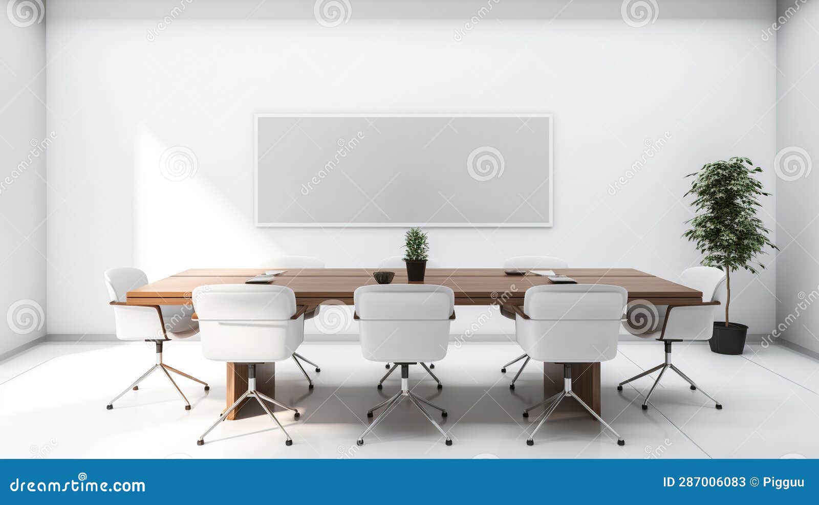 Conference Room with Modern Table and Chair. Office Workspace ...